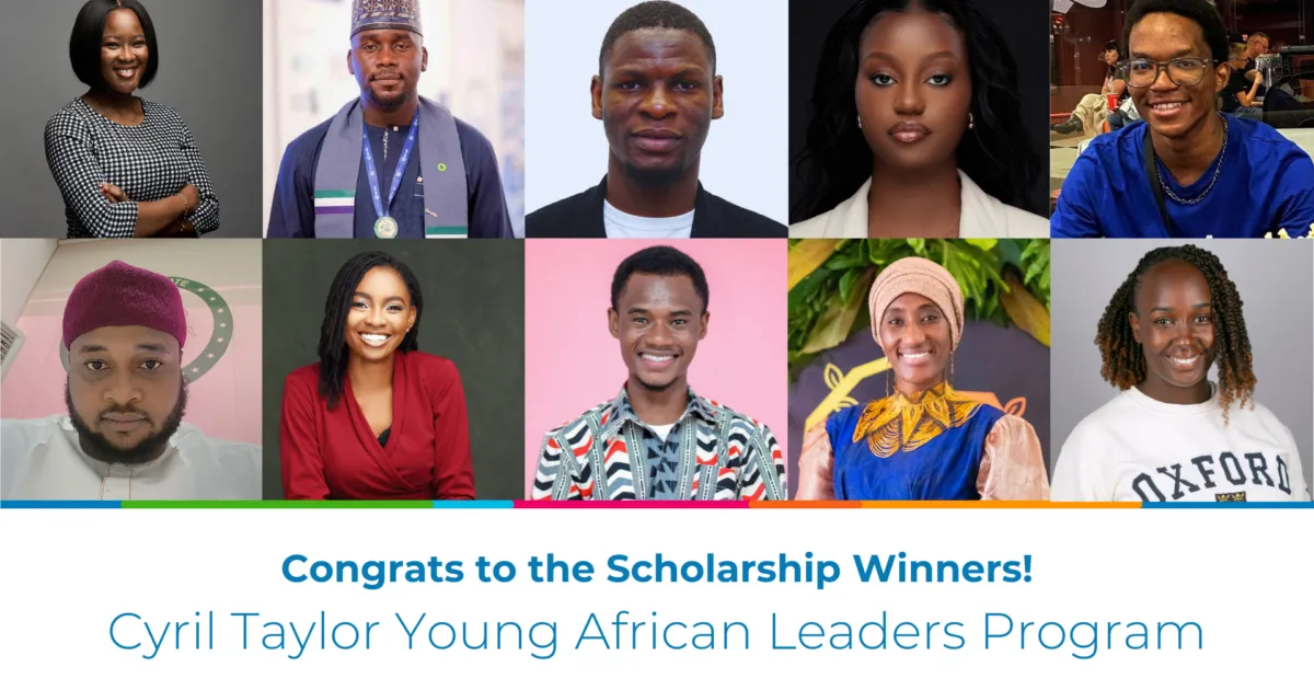 Announcing the Scholarship Winners of the Sir Cyril Taylor Young ...