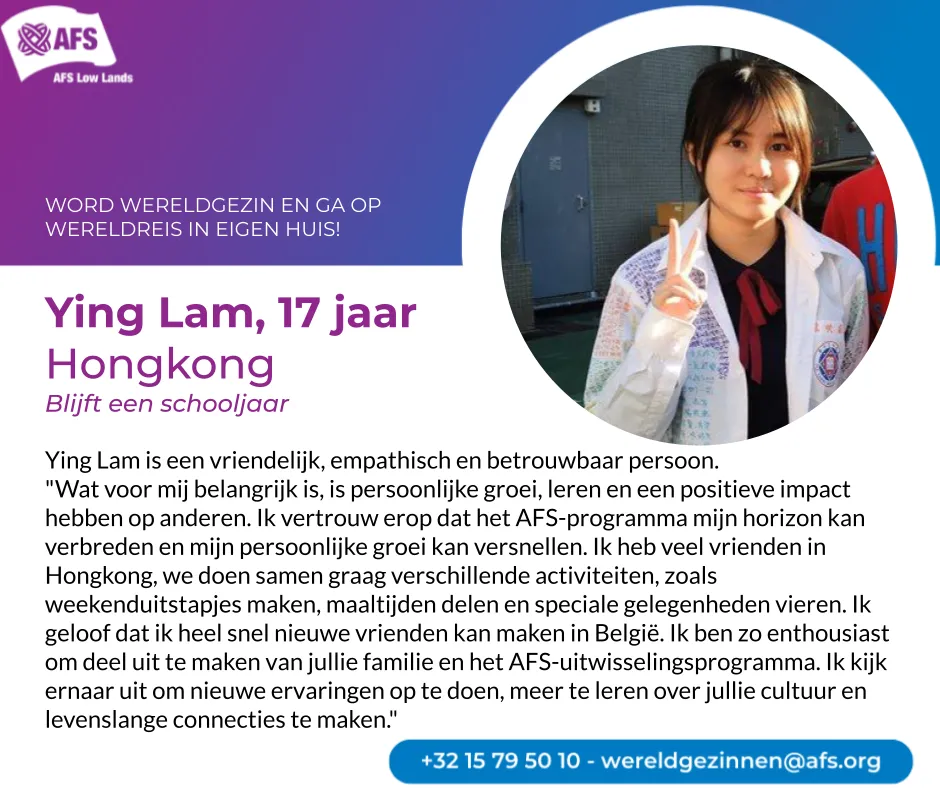 Word wereldgezin! Verwelkom een buitenlandse student in huis